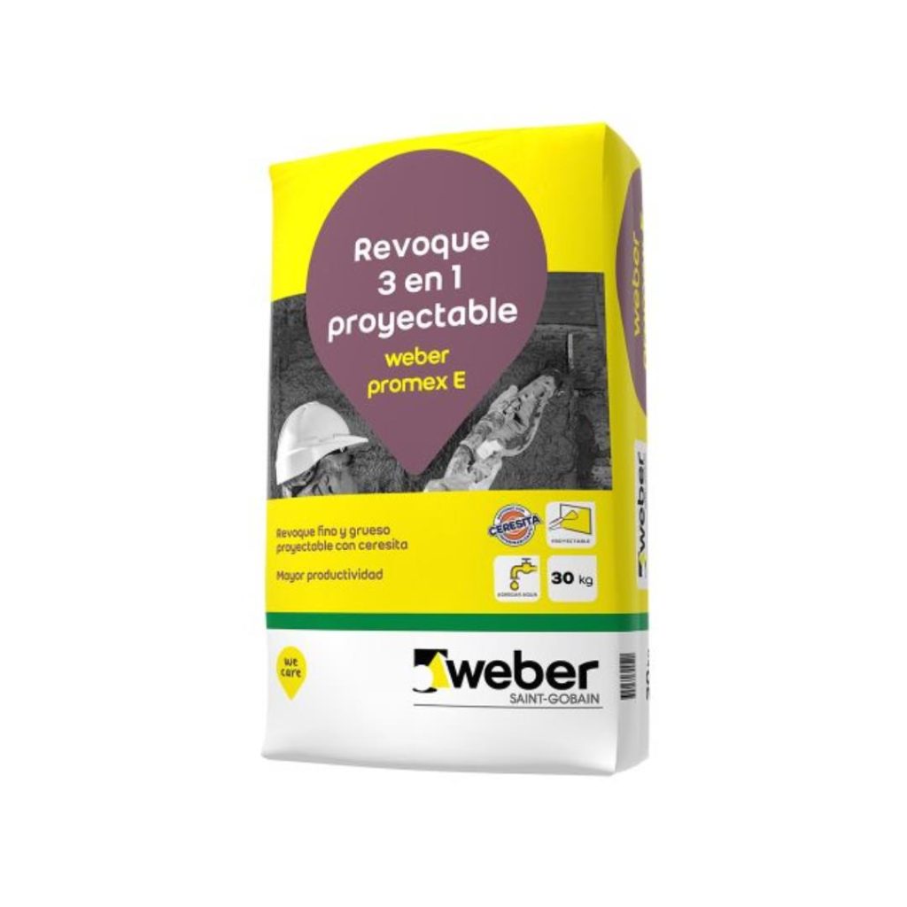 Weber promex E (revoque 3 en 1 Proyectado) - Aliceri Materiales para la ...